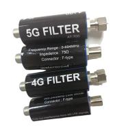 China 4G 5G LTE TV Antenna Signal Filter F-Type Connector Nickel Plated Housing for sale