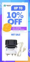 China High Fly 5W 47-862MHz UHF FM Indoor TV Signal Booster 34dB Gain Cable Antenna Amplifier for sale