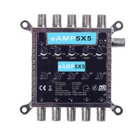 China 2150MHz Satellite TV Signal Booster Gain and Slope Adjustable Digital EAMP 5x5 for sale