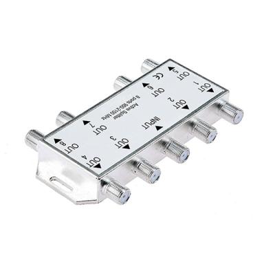 China 8 Port Satellite Active Splitter Zinc Alloy 950-2150 MHz TV CATV Cable Splitter for sale