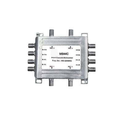 China Professional durable signal MS44C 4 in 4 outputs 2 dB 12-20VDC satellite multi switch for sale