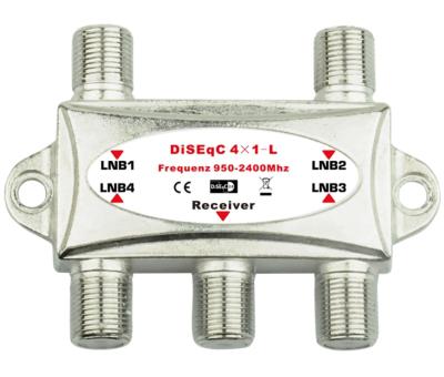 China Durable 4 In 1 Out DiSEqC Satellite Multiswitch 950-2150MHz for Satellite TV System for sale