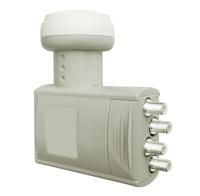 China Highfly Ku-Band Quad LNB Satellite TV LNB 0.1dB Noise Figure 60dB Gain for sale