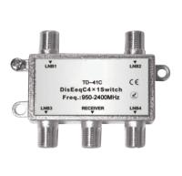 China 12-20 VDC Diseqc 4x1 Satellite Switch 950-2400MHz Satellite System for sale