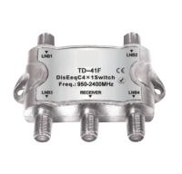China 950-2400MHz 4x1 Diseqc Switch 12-20 VDC HD Satellite Multiswitch for sale