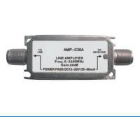 China 5-2400 MHz TV Antenna Line Amplifier 20dB Gain Satellite CATV Booster for sale