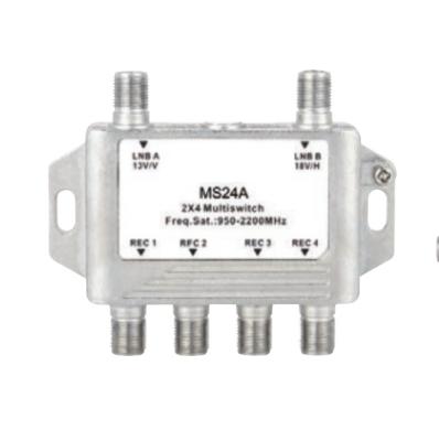 China Highfly MS24A 950-2200 MHz Satellite Multiswitch 2 Inputs 4 Subscribers Outputs for sale
