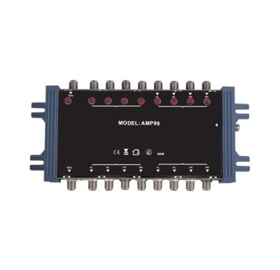 China Highfly 9x9 Indoor Satellite Amplifier 8 Satellite IF 1 Terrestrial TV Input Output for sale