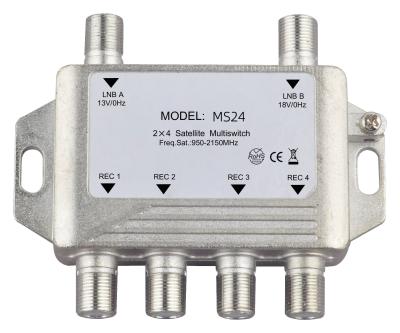 China LNB Satellite TV Multiswitch MS24 10 DB Return Loss 950-2150MHz for sale