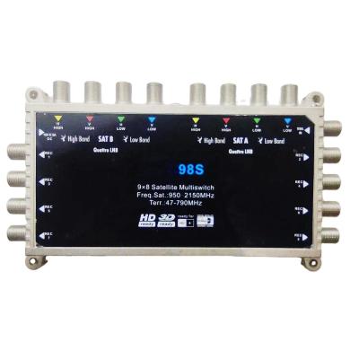 China 98S Diseqc Satellite Multiswitch 9x8 System 950-2150MHz LNB for TV for sale
