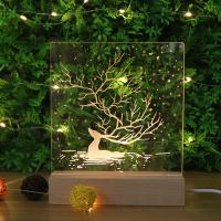 China Pastel Plexiglass Plastic Acrylic Sheet Night Light LED Writing Message Board for sale