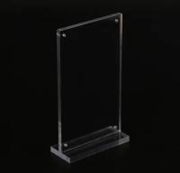 China A4 A5 Clear Plastic Acrylic Sheet Table Display Stand Sign Holder 11x17 for sale