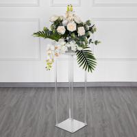 China Custom Perspex Acrylic Flower Pedestal Stand Display 80cm for sale