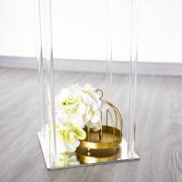 China Custom Perspex Acrylic Flower Pedestal Stand Display 80cm for sale