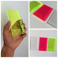 China PMMA Neon Colored Acrylic Sheet Magnetic Card Custom For Laser Cutting for sale