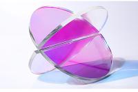 China Clear Cast Red Coloured Perspex Sheets Iridescent Dichroic Double Sided for sale