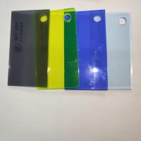 China 24x12 Amber Green Colored Acrylic Sheet For Wall Decoration Swimming Pool for sale