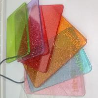 China Translucent 8x4 Pink Glitter Acrylic Sheet Custom Cut Plexiglass 3mm for sale