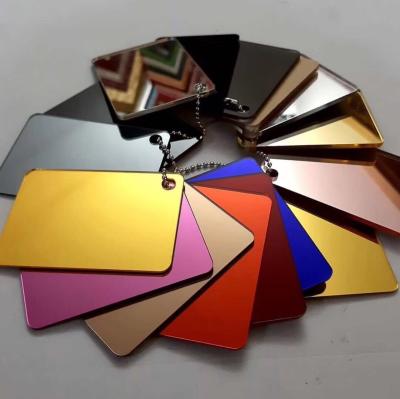 China 2mm Thick Rose Gold Mirror Acrylic Sheet Glass Panels 4x8 Custom for sale