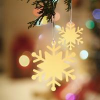 China Personalized Gold Silver Mirror Acrylic Xmas Ornaments Icicle Reindeer Snowflake for sale