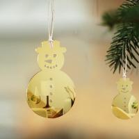 China Personalized Gold Silver Mirror Acrylic Xmas Ornaments Icicle Reindeer Snowflake for sale