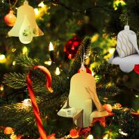 China Personalized Gold Silver Mirror Acrylic Xmas Ornaments Icicle Reindeer Snowflake for sale