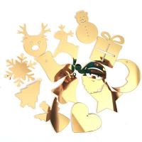 China Personalized Gold Silver Mirror Acrylic Xmas Ornaments Icicle Reindeer Snowflake for sale