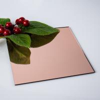 China Plastic Mirror Acrylic Sheet Mirror Plexiglass 4x8 Gold For Wedding Invitations for sale