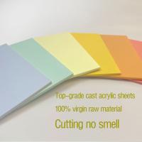 China Pastel Acrylic Blanks Coral Candy Rainbow Colour Sublimation Plexiglass Acrylic Sheet For Laser Cutting for sale