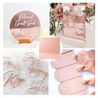 China DIY Wedding Display Acrylic Mirror Wholesale Custom Glass Panels Rose Gold Acrylic Mirror Sheet for sale