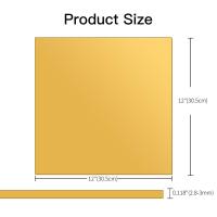 China Easy Laser Cutting Engraving Friendly Gold Acrylic Sheet 12''x12''x1/8 Reflective Plexiglass Mirror Sheets for sale