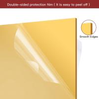 China Easy Laser Cutting Engraving Friendly Gold Acrylic Sheet 12''x12''x1/8 Reflective Plexiglass Mirror Sheets for sale
