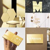 China Easy Laser Cutting Engraving Friendly Gold Acrylic Sheet 12''x12''x1/8 Reflective Plexiglass Mirror Sheets for sale