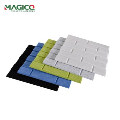 China Durable PET Acoustic Panel 3D Soundproofing And Modern Wall Solutions for sale