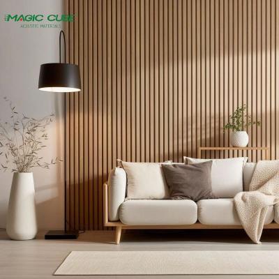 China 600*2400mm MDF Slatted Wall Panels For Theater Customized Pattern for sale