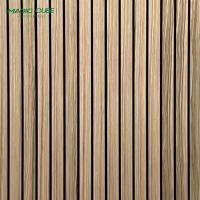 China 21.5mm Thickness Acoustic Wooden Panels Vertical Slat Wall Panel For Conference Room for sale