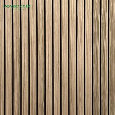 China 21.5mm Thickness Acoustic Wooden Panels Vertical Slat Wall Panel For Conference Room for sale