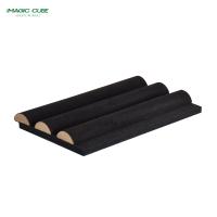 China Acoustic Wooden Slat Panels With Luxurious Suede Finish For Sound Absorption And Noise Reduction for sale