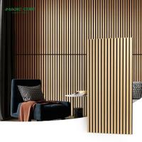 China Houses Decorative And Soundproofing Material Wall Art Wood Slat Acoustic Panels For Meeting Room for sale