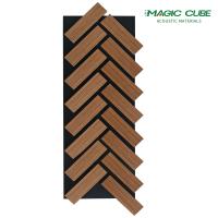 China 130*60cm Wooden Acoustic Wall Panels Wood Slat Wall Panel For Apartment for sale