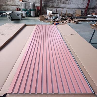 China High Density PET Wood Acoustic Slat Panels 1220*2440mm Standard Size for sale