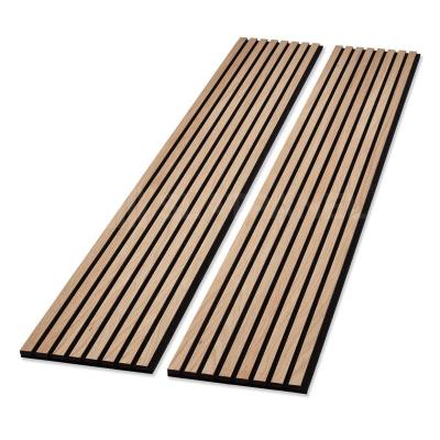 China Living Room Acoustic Wood Slat Wall Panels With Foam For Interior Wall Decor for sale