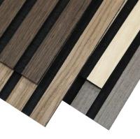 China Acoustic Wood Wall Panels For Interior  PET Felt Board Wooden Acoustical Slat Panel For Interior Decor for sale