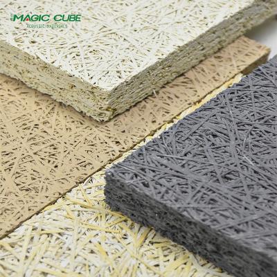 China Indoor Easy Installation Hexagon Wood Wool Acoustic Panel 1220*2440mm for sale