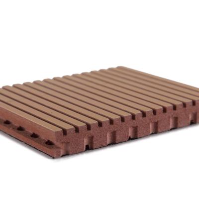 China Sound Absorbing Wooden Acoustic Panel Akupanel Natural Oak Acoustic Wall Panel 2440x197mm for sale
