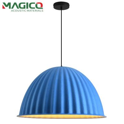 China Suspended LED Polyester Fiber Acoustic Lampshade Interior Lighting For Modern Office for sale