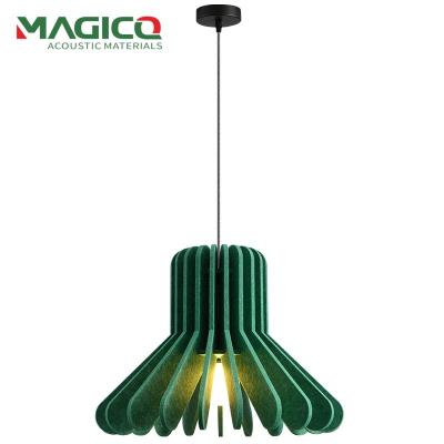 China New Sound Absorbing Felt Lampshade Three Layer Design Commercial Pendent Light PET Felt Lampshade for sale