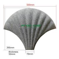 China 100% Polyester Fiber Acoustic Panel 600x1200mm 24mm 3000gsm Sound Absorbing Wall Board for Classroom Interior Decoration for sale