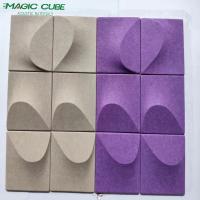 China Polyester Fiber Acoustic Panel 600x600mm 15mm Sound Absorbing Wall Board for Government Building Interior Decoration for sale