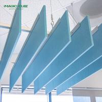 China Polyester Fiber Acoustic Panel 1220x2440mm 9mm Sound Absorbing Wall Board for Airport Lounge Interior Decoration for sale